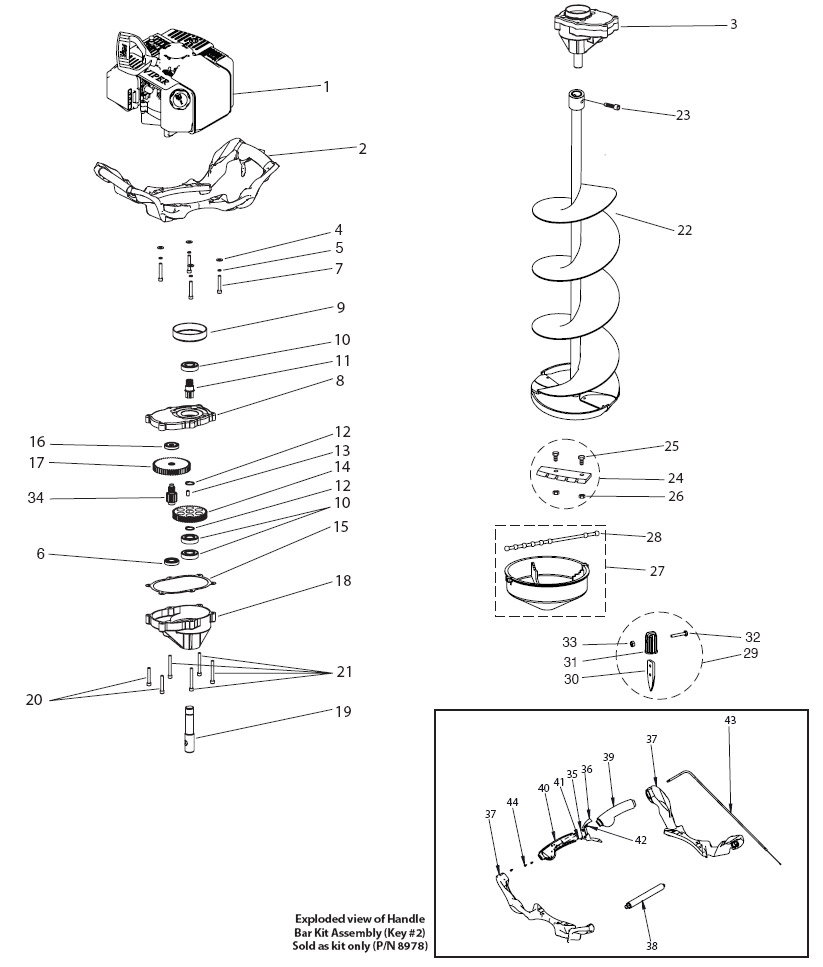 Eskimo Shark 71cc Ice Auger Parts